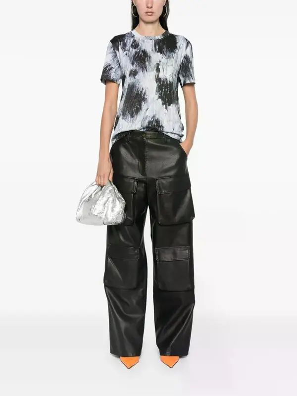 MSGM Faux-leather Cargo Pants