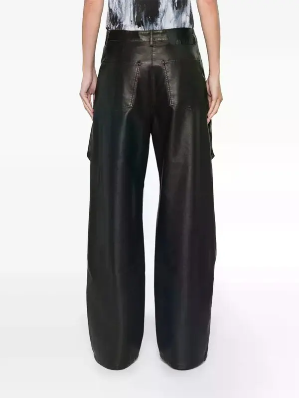 MSGM Faux-leather Cargo Pants