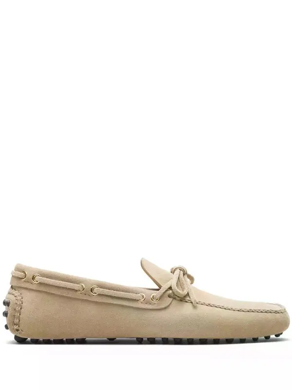 Car Shoe Suede Driving Shoes - Neutrals