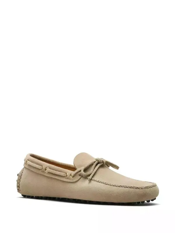 Car Shoe Suede Driving Shoes - Neutrals