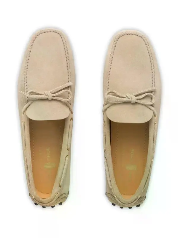 Car Shoe Suede Driving Shoes - Neutrals
