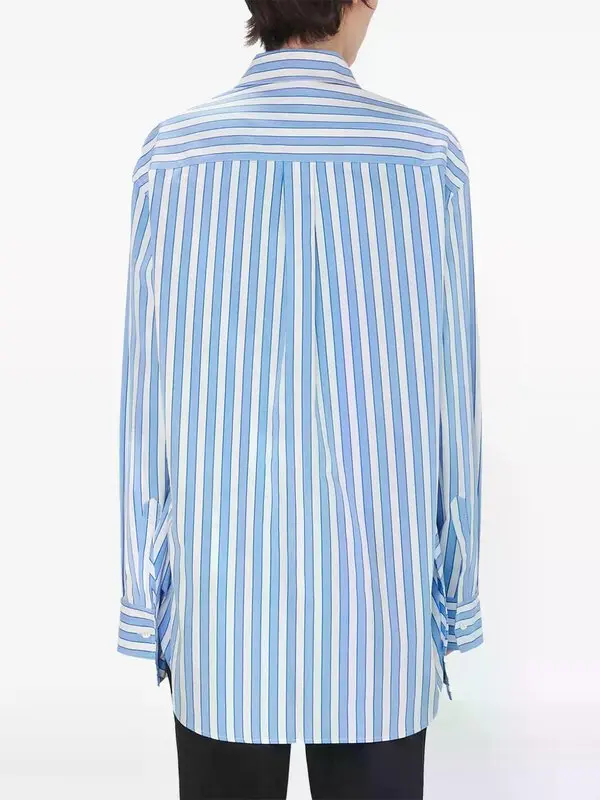 JW Anderson Striped Draped Cotton Shirt