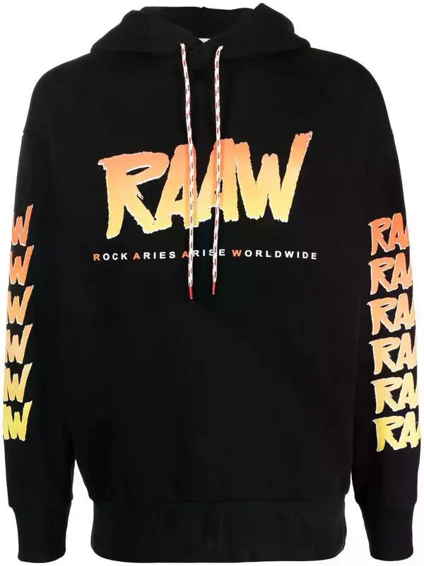 Aries Logo Print Hoodie