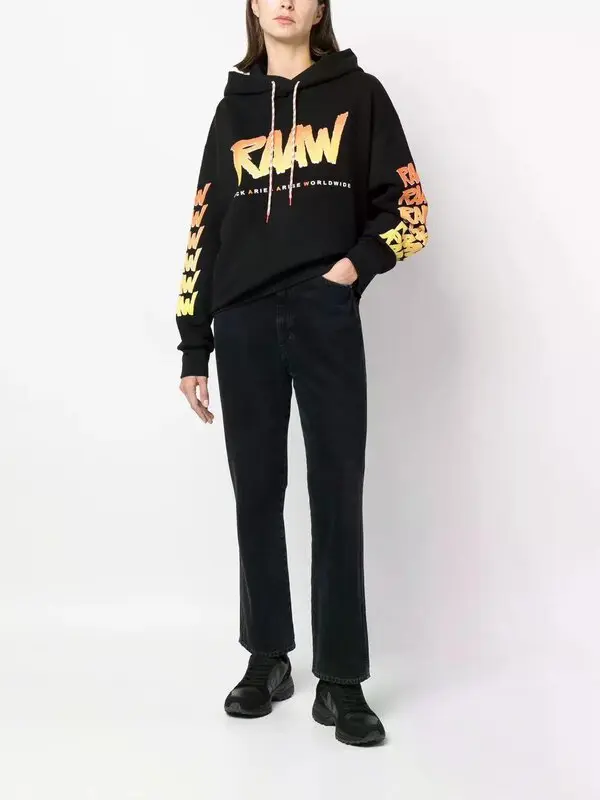 Aries Logo Print Hoodie