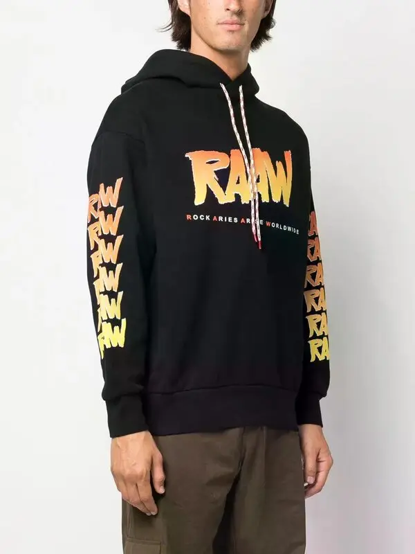 Aries Logo Print Hoodie