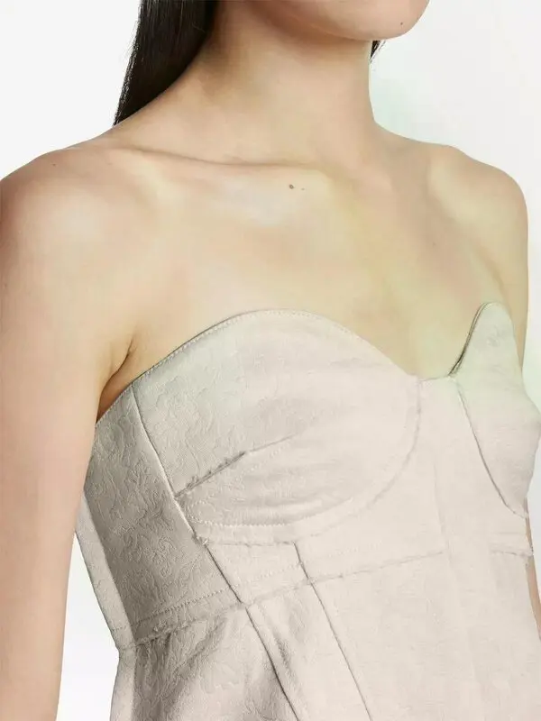 Proenza Schouler Patterned Jacquard Bustier Top