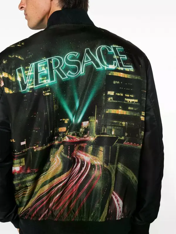 Versace Graphic-print Bomber Jacket