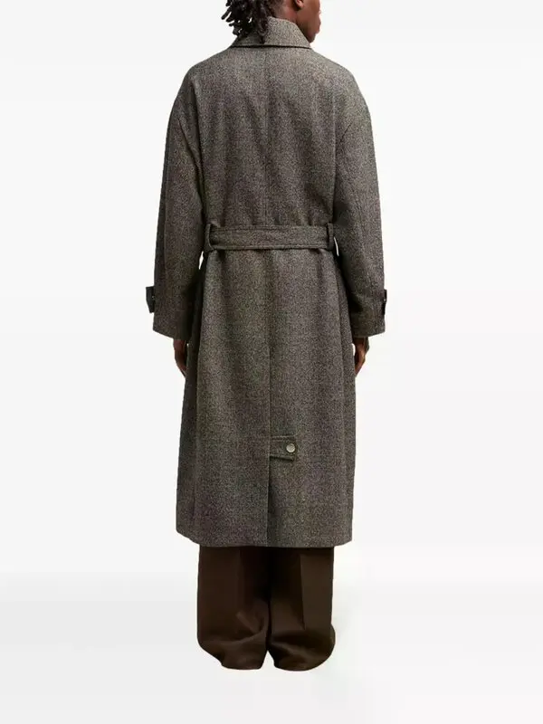 AMI Paris Belted Single-breasted Coat