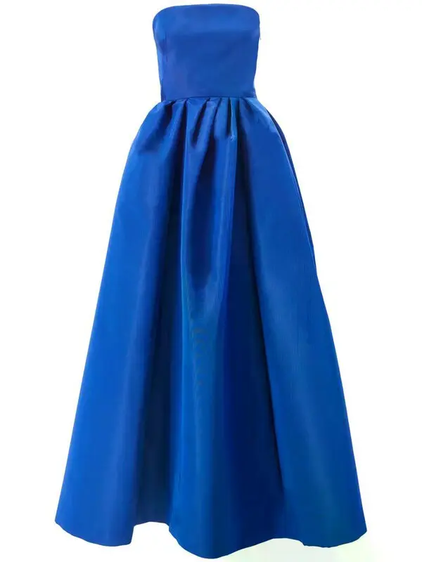 Carolina Herrera Strapless Corset Midi Dress