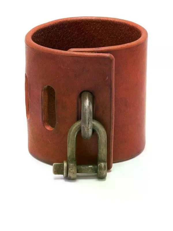 PARTS OF FOUR Restraint Charm Leather Bracelet - Brown