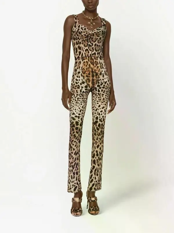 Dolce & Gabbana Leopard-print Corset Top