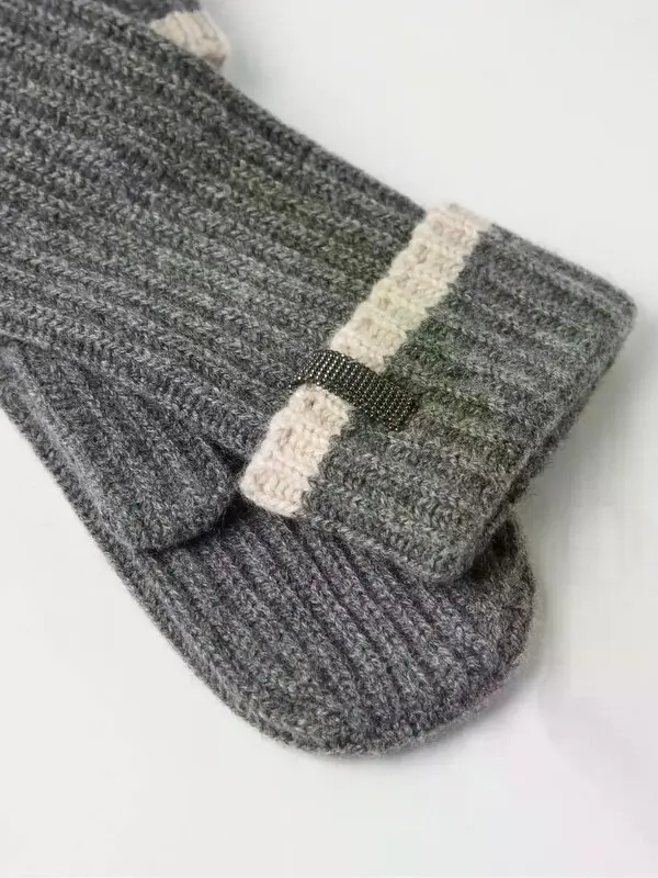Brunello Cucinelli Cashmere Gloves - Grey