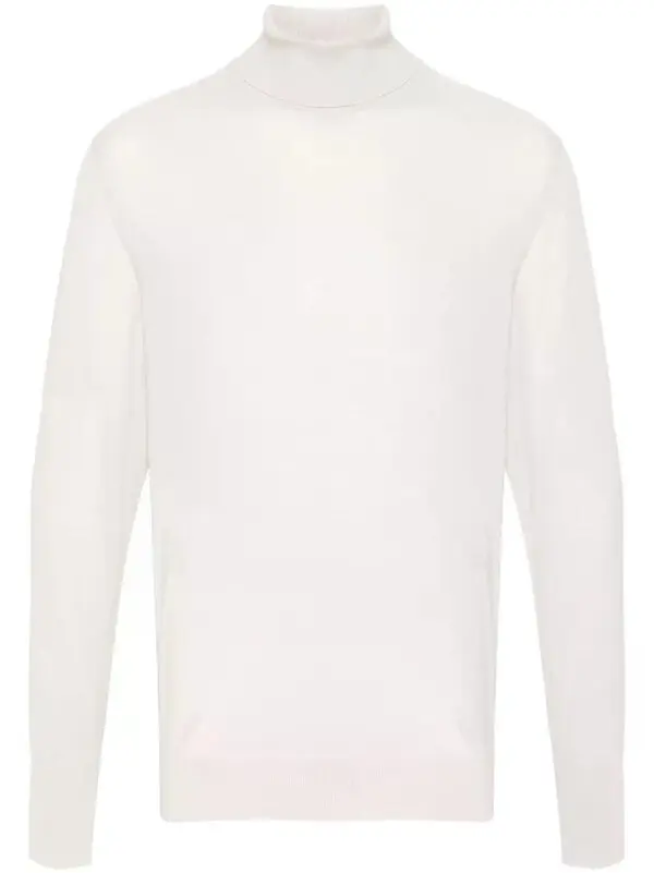 Eleventy Turtleneck Wool Jumper - Neutrals