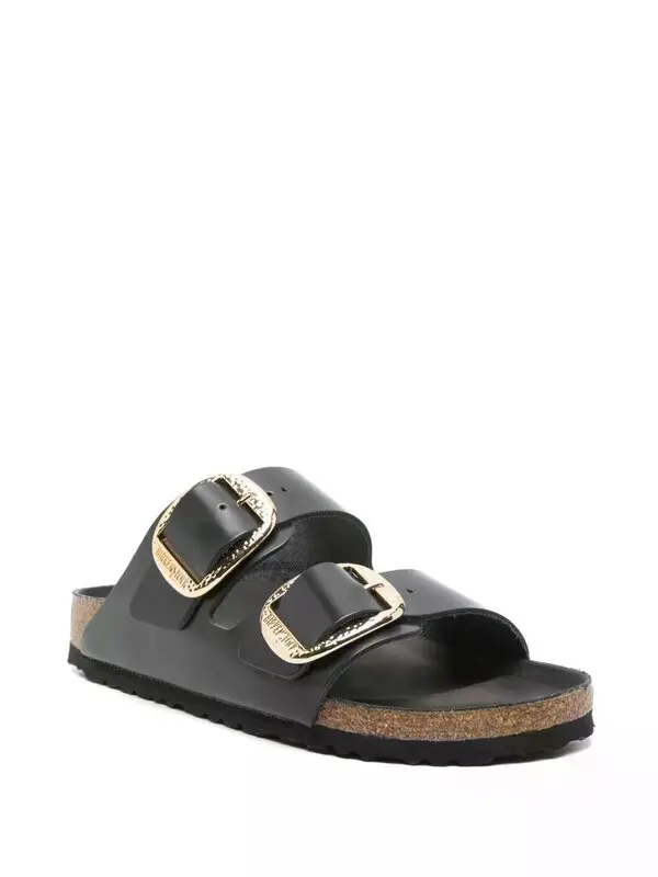 BIRKENSTOCK Arizona Big Buckle Slides - Brown