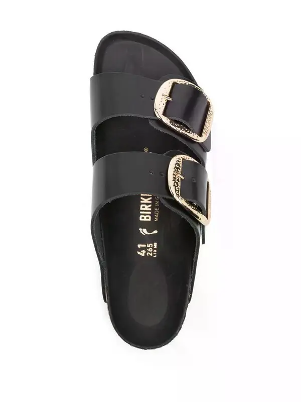 BIRKENSTOCK Arizona Big Buckle Slides - Brown