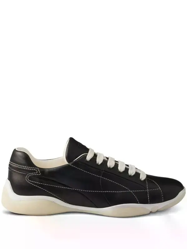 Prada Leather Sneakers - Black