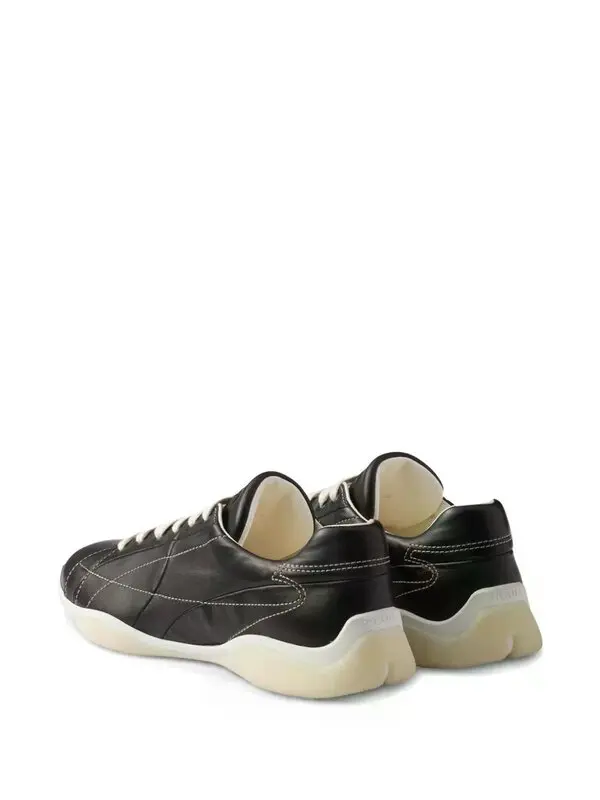Prada Leather Sneakers - Black