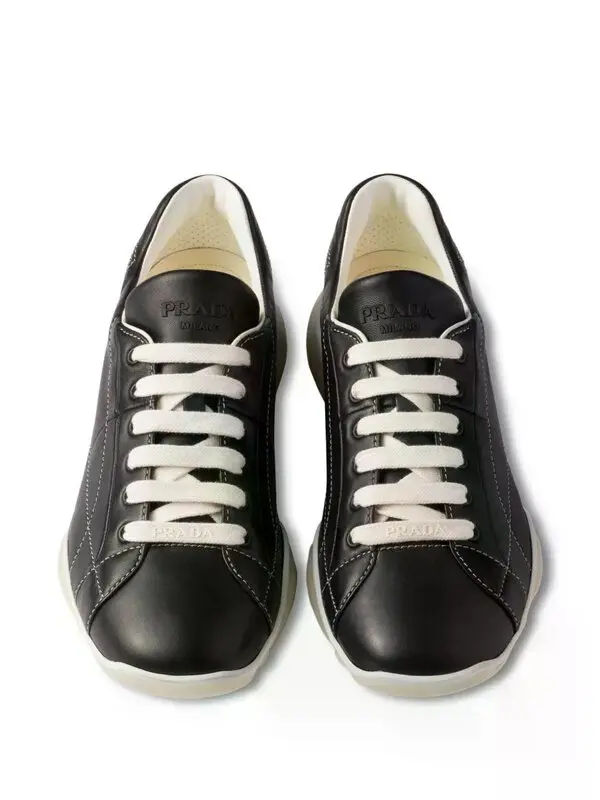 Prada Leather Sneakers - Black