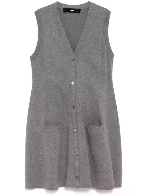 JNBY V-neck Sleeveless Knitted Dress - Grey