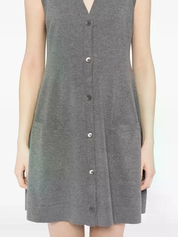 JNBY V-neck Sleeveless Knitted Dress - Grey