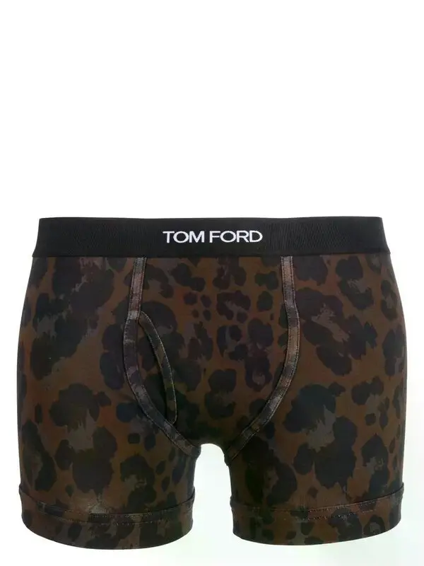 TOM FORD Logo Waistband Boxer Briefs - Brown