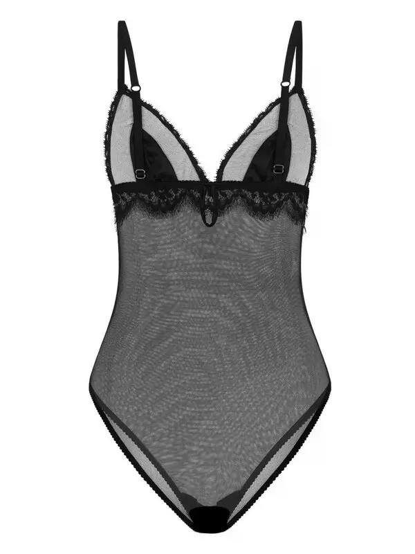 Dolce & Gabbana Lace-detail Sheer Bodysuit