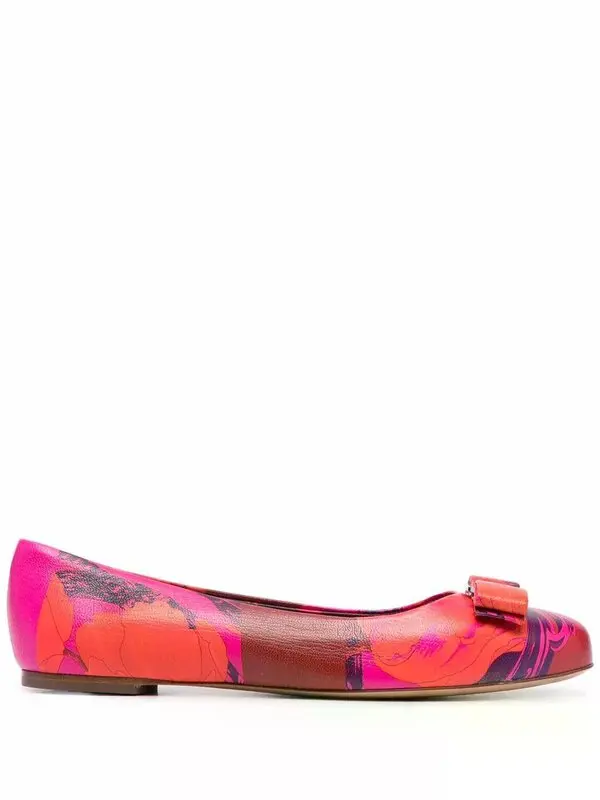 FERRAGAMO Varina Icon Ballerina Shoes - Red