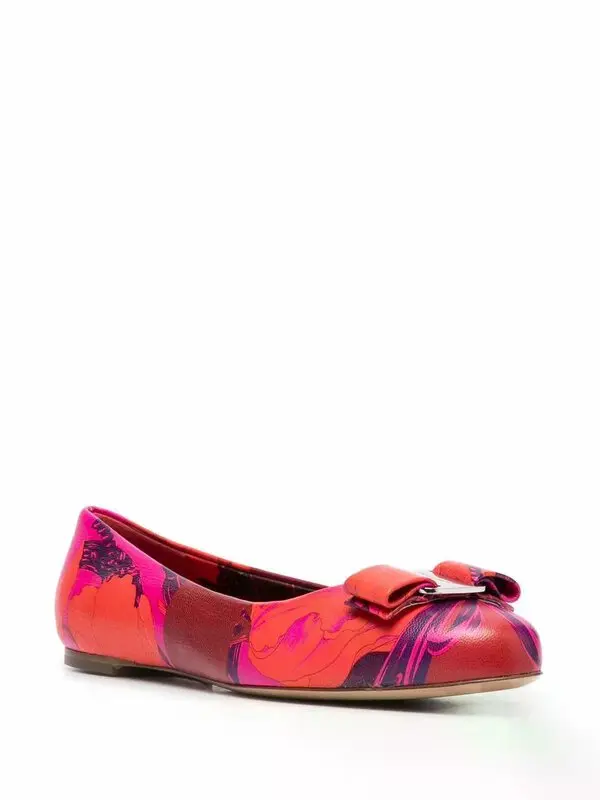 FERRAGAMO Varina Icon Ballerina Shoes - Red