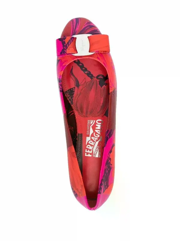 FERRAGAMO Varina Icon Ballerina Shoes - Red