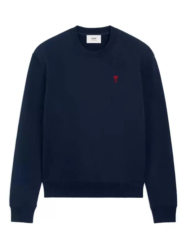 AMI Paris De Coeur Organic Cotton Sweatshirt - Blue