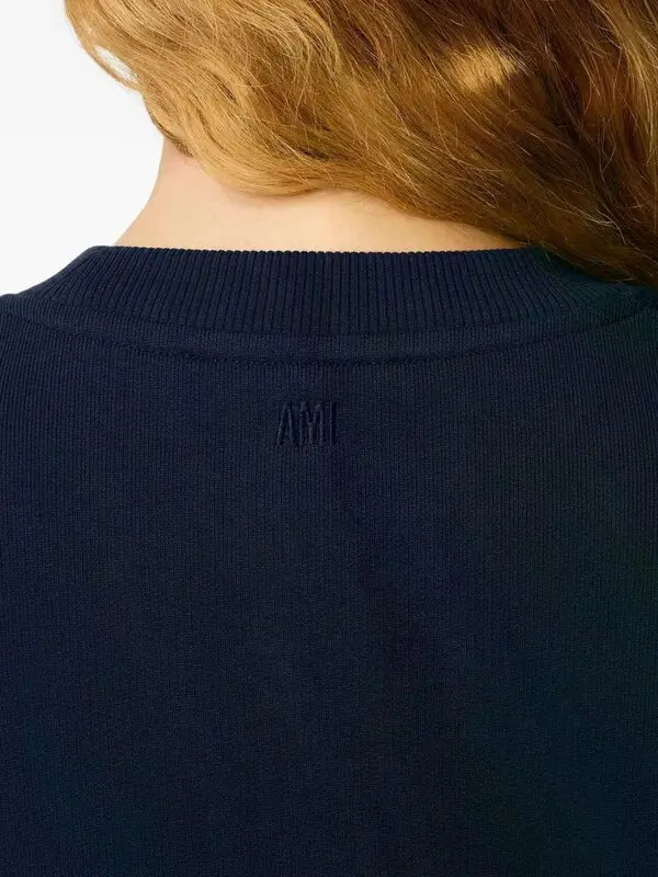 AMI Paris De Coeur Organic Cotton Sweatshirt - Blue