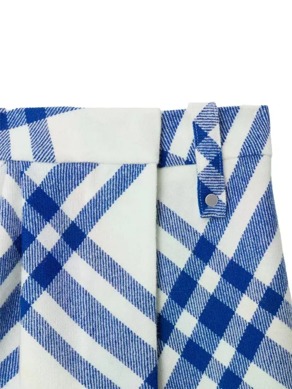 Burberry Checked Wool Miniskirt