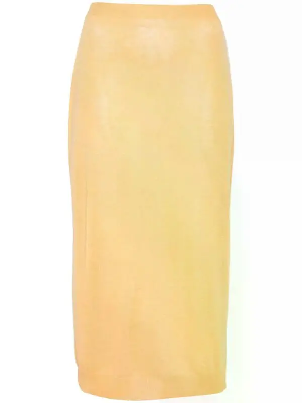 Fabiana Filippi Fine-knit Midi Skirt - Yellow