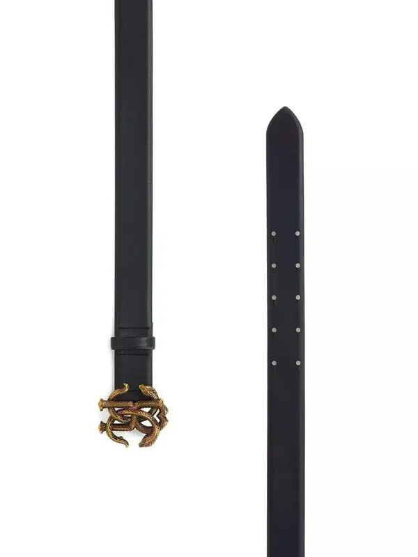 Roberto Cavalli Logo-buckle Leather Belt