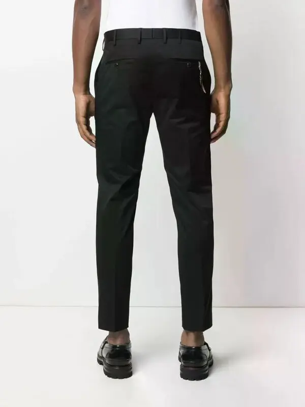 PT TORINO Cropped Slim-fit Chinos - Black