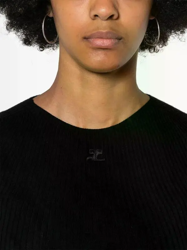 COURREGES Solar Ribbed Knit Sweater