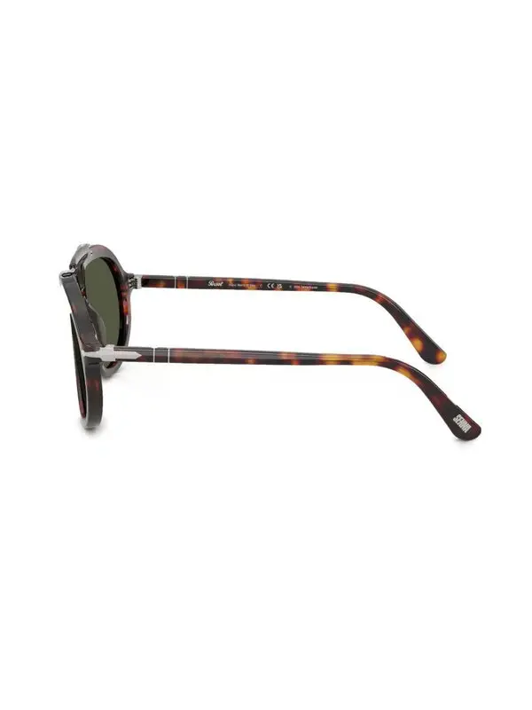 Persol Aviator Sunglasses With Tortoiseshell Effect - Brown