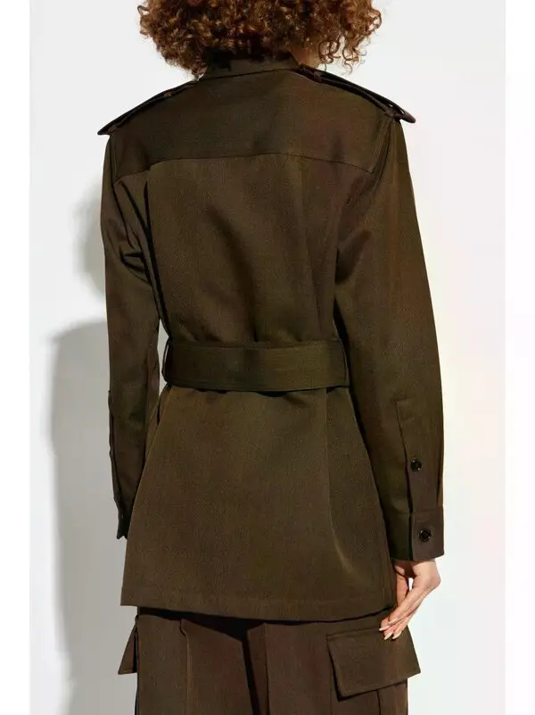 Burberry Belted-waist Buttoned Overshirt