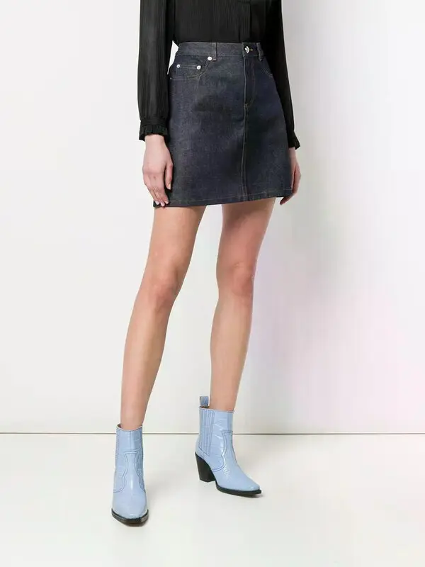 A.p.c. High-waisted Cotton Skirt