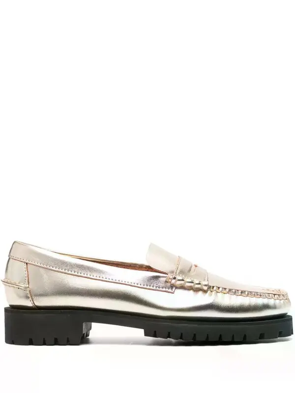 SEBAGO Dan 20mm Metallic Leather Loafers