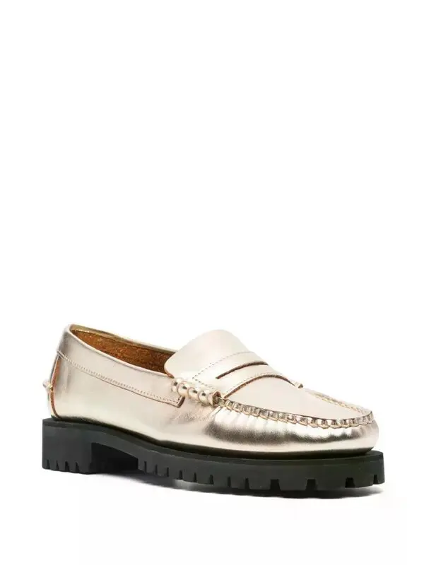 SEBAGO Dan 20mm Metallic Leather Loafers
