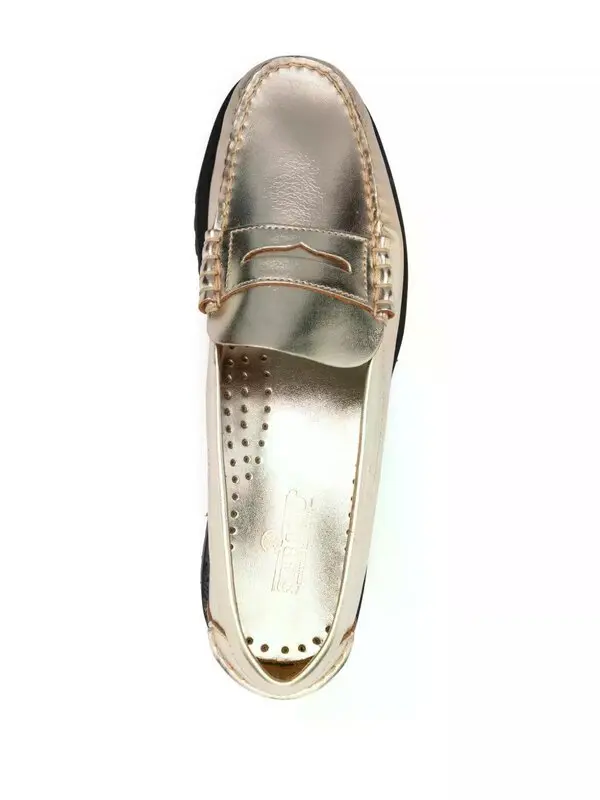 SEBAGO Dan 20mm Metallic Leather Loafers