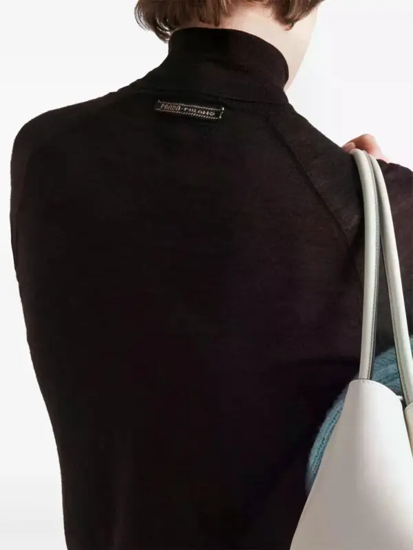 Prada Knitted Roll-neck Cashmere Top