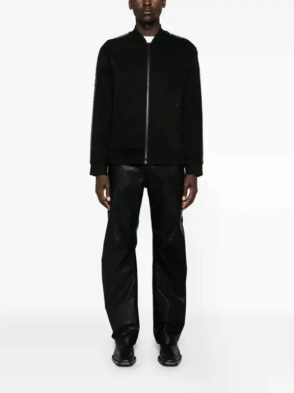 Versace Logo-trim Zip-up Sweatshirt