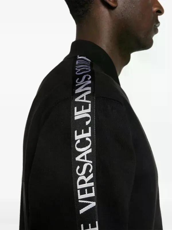 Versace Logo-trim Zip-up Sweatshirt