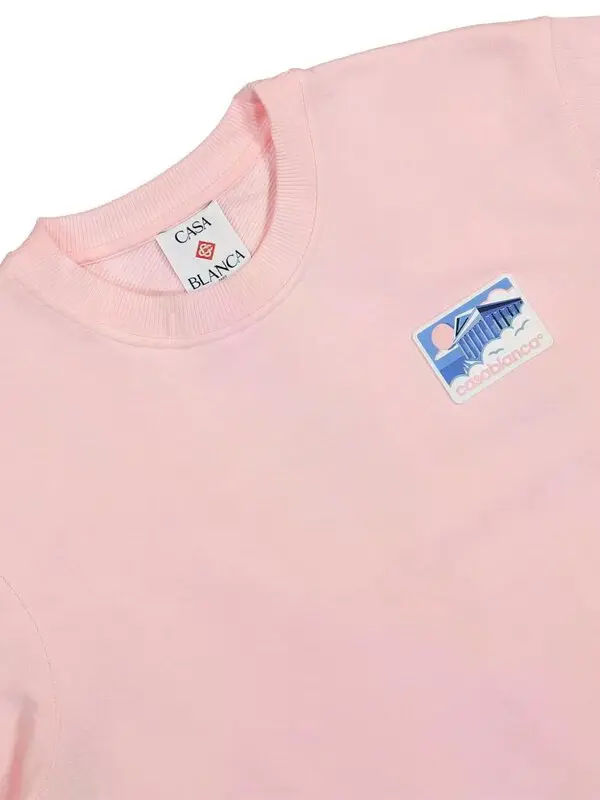 Casablanca Greek Temple-appliqué Sweatshirt