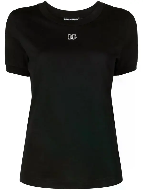 Dolce & Gabbana Crystal-embellished Round-neck T-shirt - Black