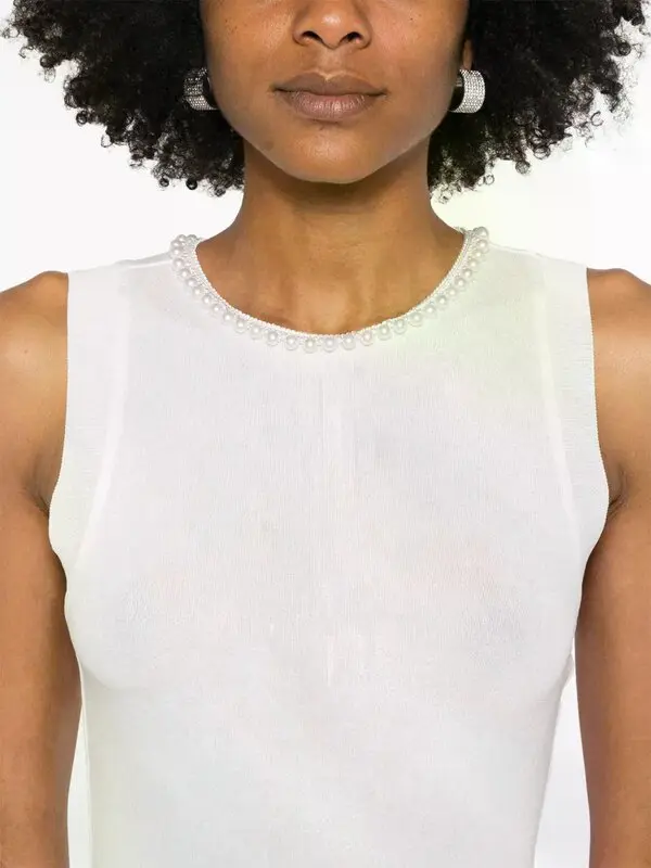 NISSA Faux-pearl Tank Top