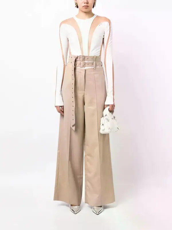 Rokh Belted Wide-leg Trousers