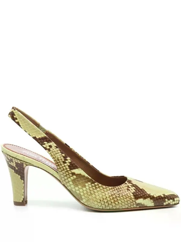 Paris Texas Leather Slingback Pumps - Green